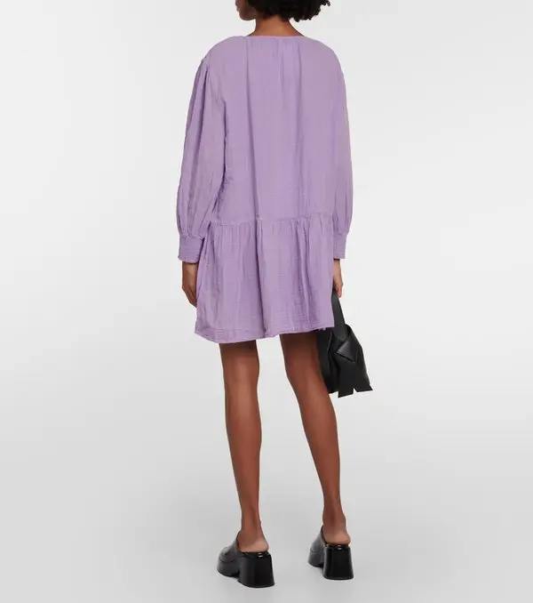 Velvet By Graham & Spencer Viviana Cotton Mini Dress - Purple