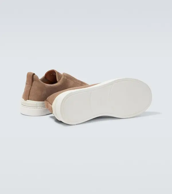 Zegna Triple Stitch Suede Sneakers