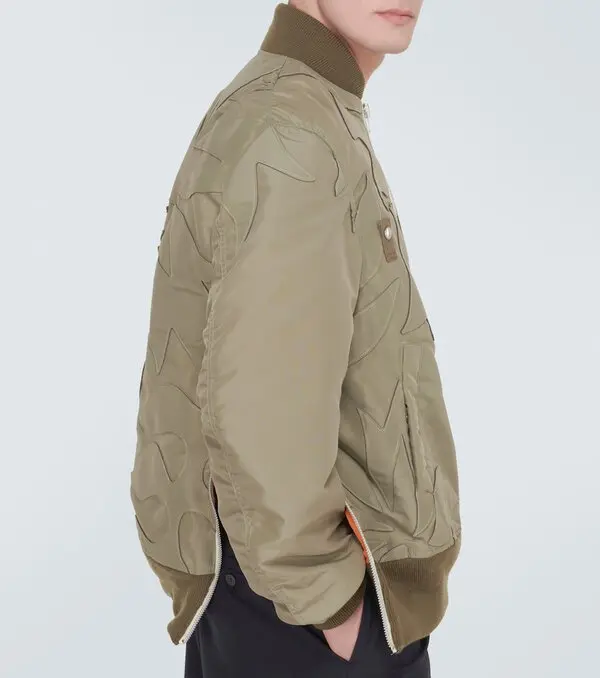 Sacai Embroidered Twill Bomber Jacket