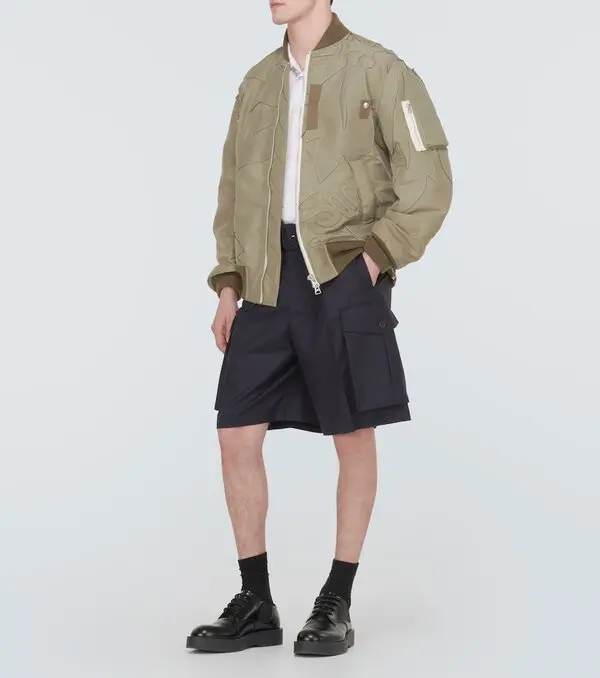 Sacai Embroidered Twill Bomber Jacket