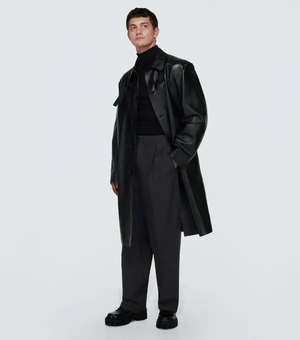 Versace Wool Straight Pants