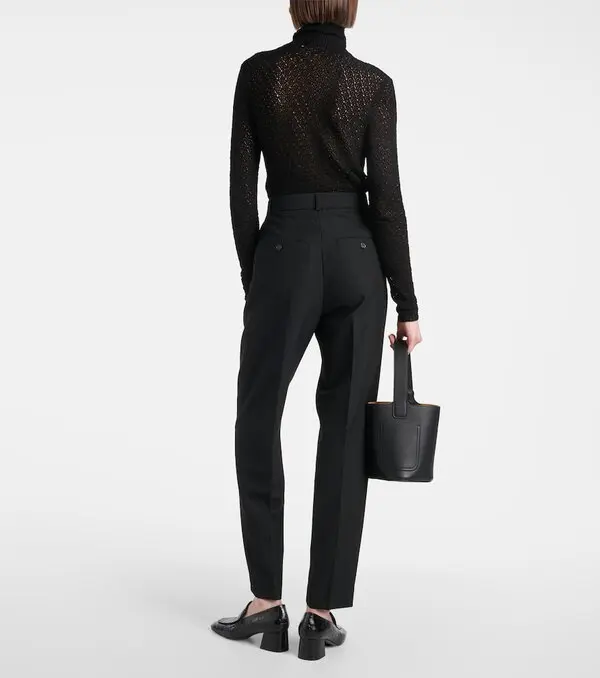 TOTEME High-rise Tapered Wool Trousers
