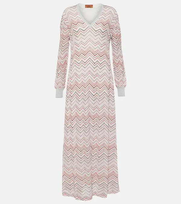 Missoni Zig Zag Metallic Knit Maxi Dress - Multicoloured