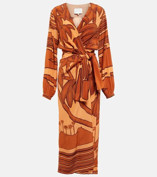 Johanna Ortiz Printed Silk Maxi Dress - Multicoloured