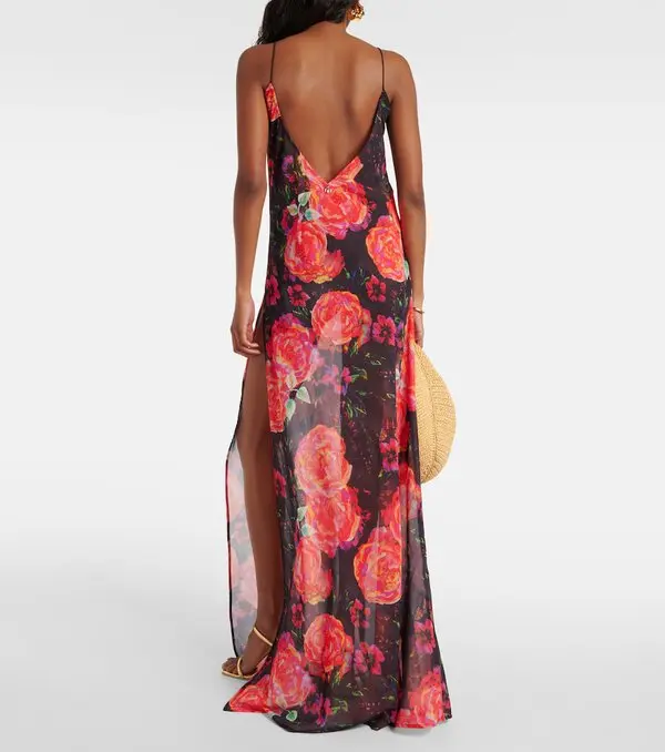 BANANHOT Vintage Floral Maxi Dress