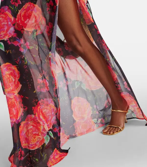 BANANHOT Vintage Floral Maxi Dress