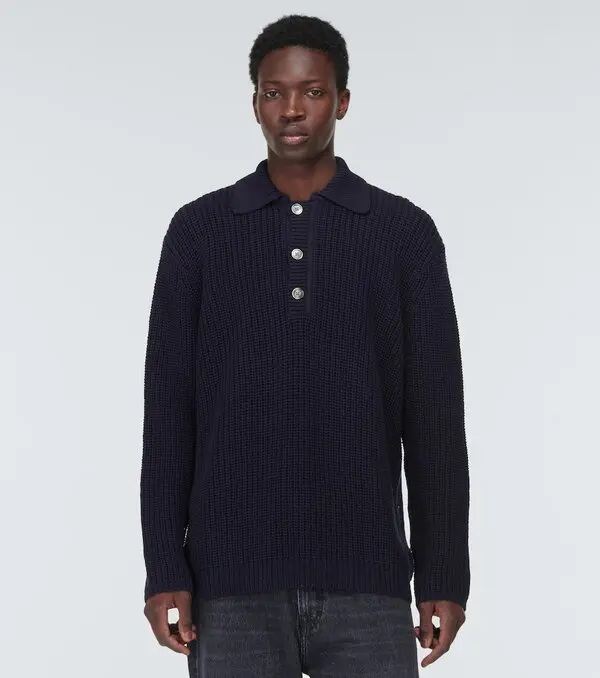 Our Legacy Big Piquet Ribbed-knit Cotton Sweater