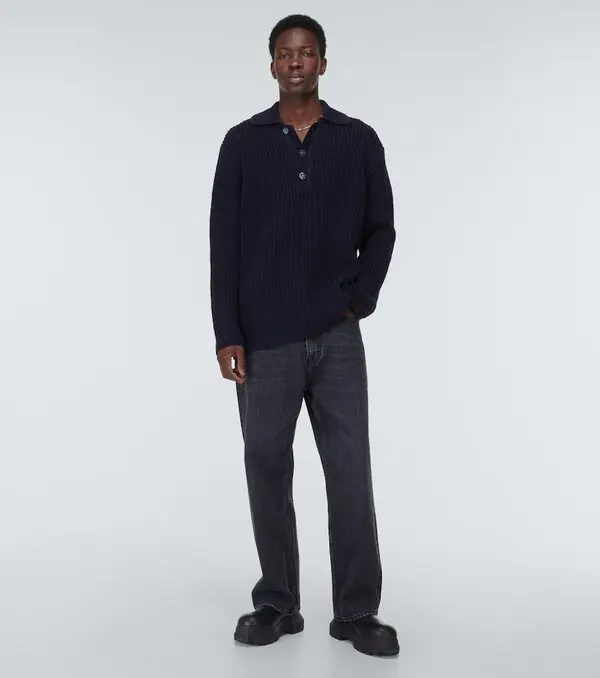 Our Legacy Big Piquet Ribbed-knit Cotton Sweater