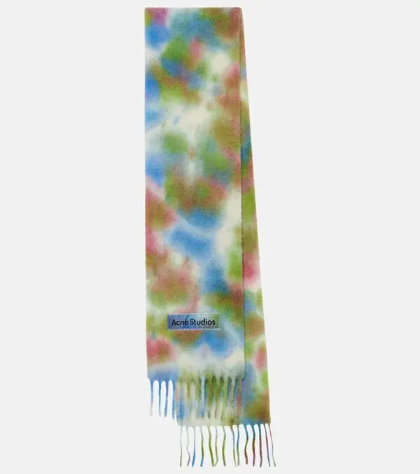 Acne Studios Alpaca, Wool, And Mohair-blend Scarf - Multicoloured