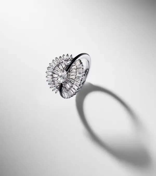 KAMYEN Diamond And Enamel Ring In 18kt White Gold