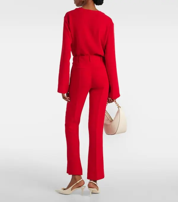 Valentino Garavani Cady Couture Silk Straight Trousers