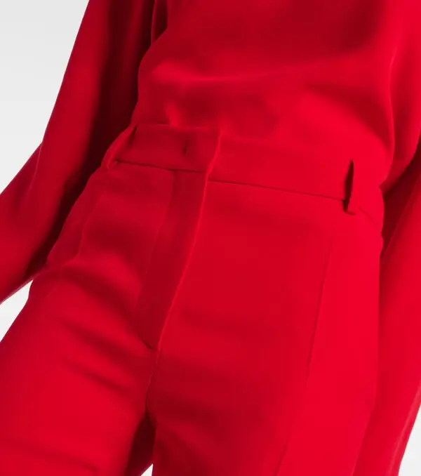 Valentino Garavani Cady Couture Silk Straight Trousers