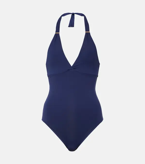 Melissa Odabash Rimini Halterneck One Piece - Blue