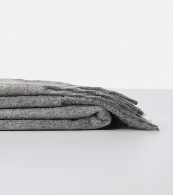 Brunello Cucinelli Fringed Silk Blanket - Brown