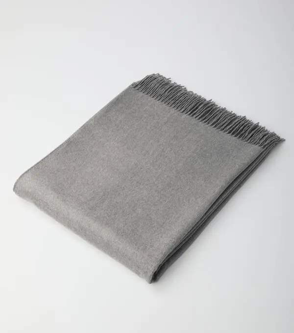 Brunello Cucinelli Fringed Silk Blanket - Brown