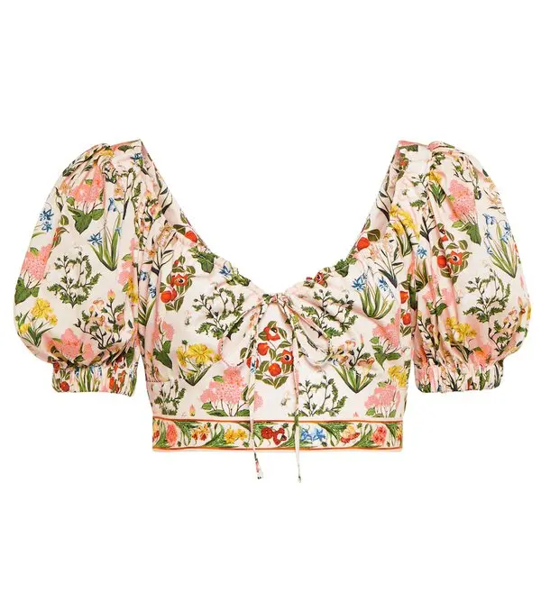 Agua Bendita Palmarosa Cotton Crop Top - Multicoloured