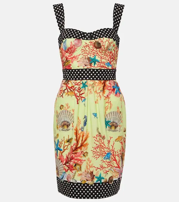 Dolce & Gabbana Capri Printed Cotton Minidress - Multicoloured
