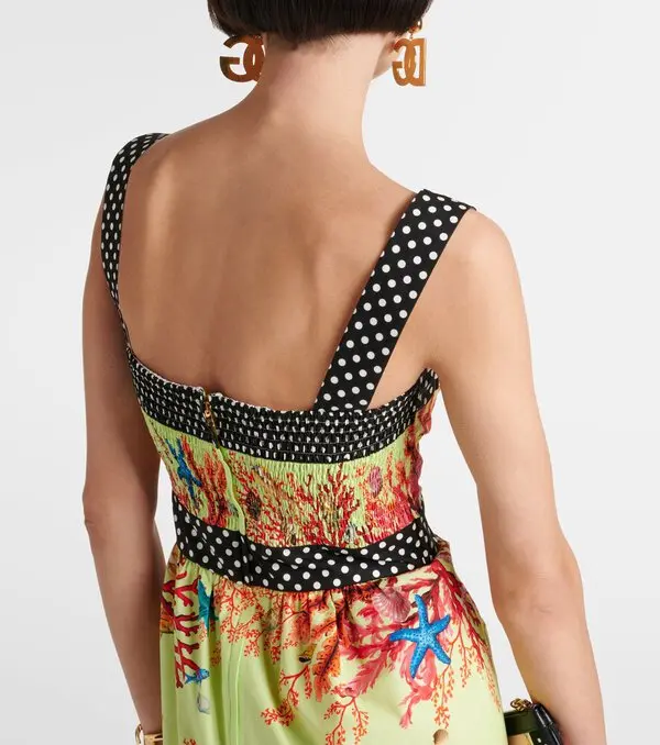 Dolce & Gabbana Capri Printed Cotton Minidress