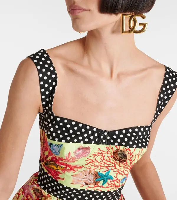 Dolce & Gabbana Capri Printed Cotton Minidress
