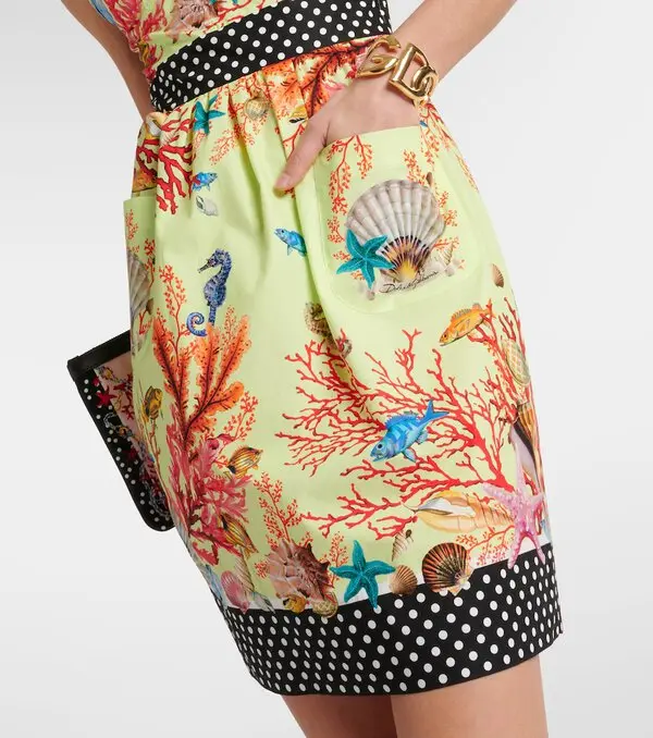 Dolce & Gabbana Capri Printed Cotton Minidress