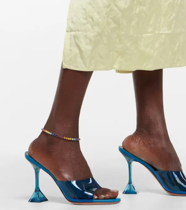 Amina Muaddi Tennis Embellished Anklet With Crystals
