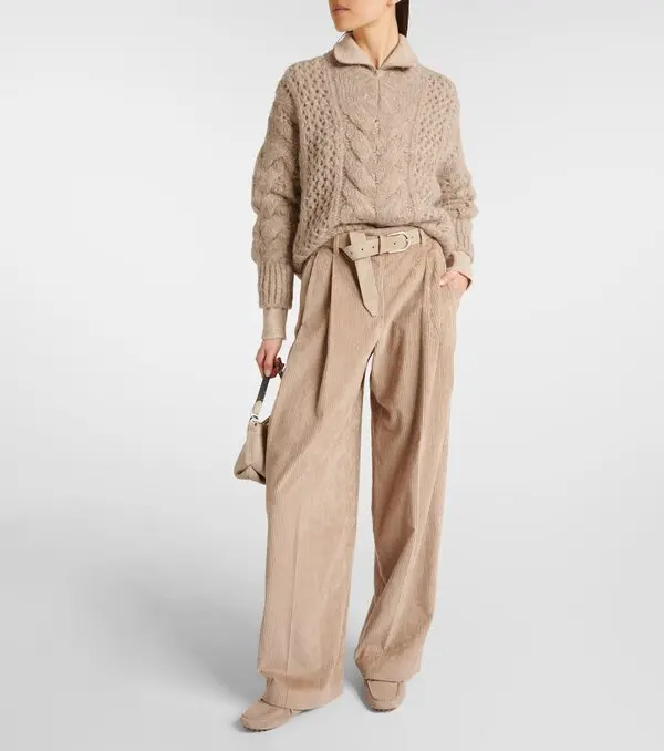 Brunello Cucinelli Cotton Corduroy Wide-leg Trousers