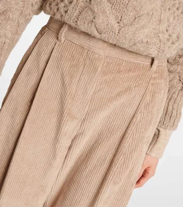 Brunello Cucinelli Cotton Corduroy Wide-leg Trousers
