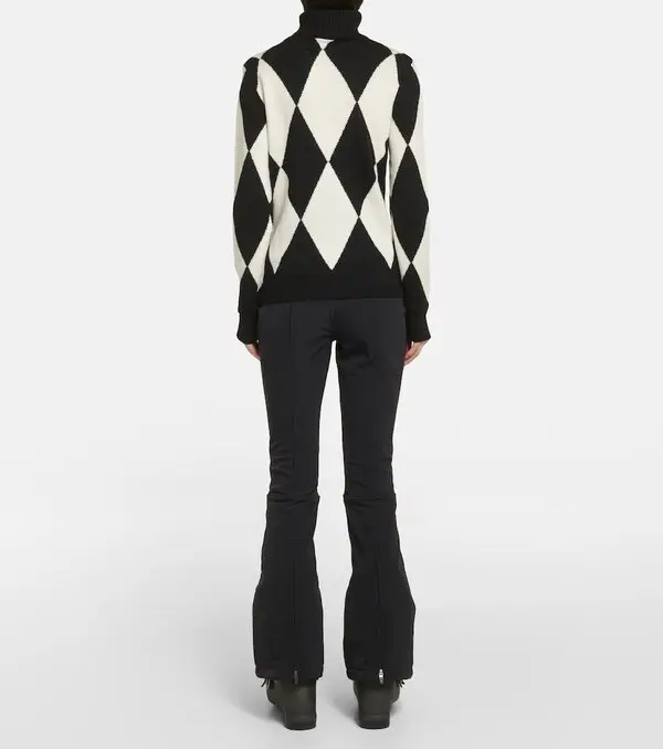 Perfect Moment Diamond Wool Turtleneck Sweater