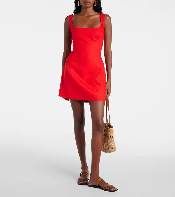 SIR. Iris Linen Minidress - Red