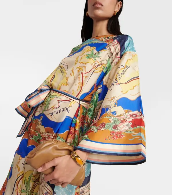 Zimmermann Alight Printed Silk Midi Dress