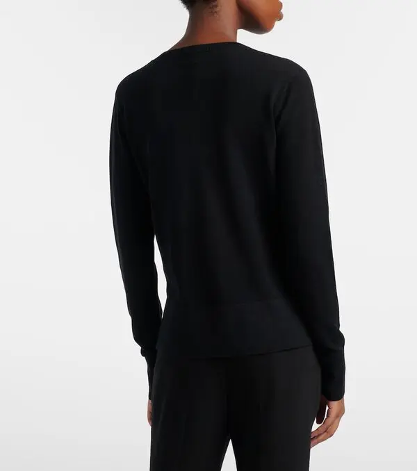 TOTEME Logo Cardigan - Black