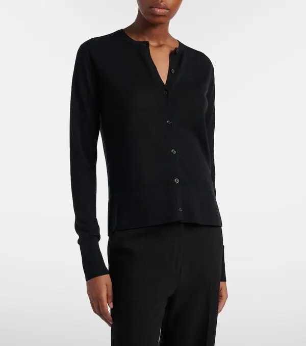 TOTEME Logo Cardigan - Black