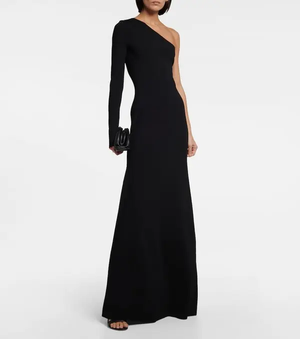 Victoria Beckham Knitted One-shoulder Maxi Dress