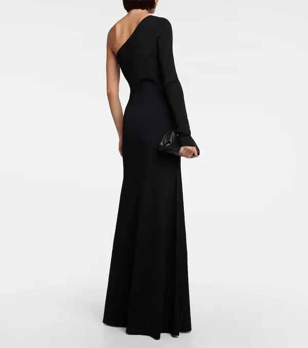 Victoria Beckham Knitted One-shoulder Maxi Dress