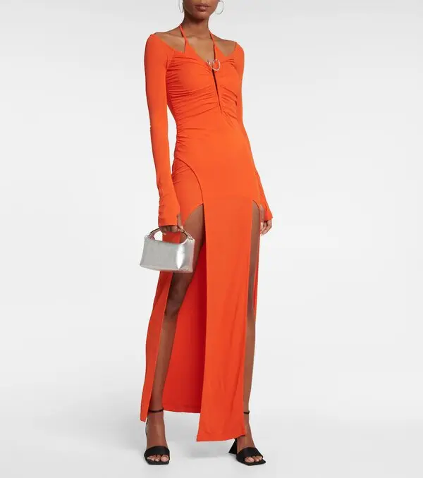 DION LEE Mobius Slit Jersey Gown