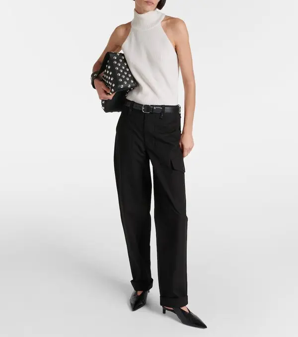 Proenza Schouler Octavia Straight Leg Cotton-blend Pants