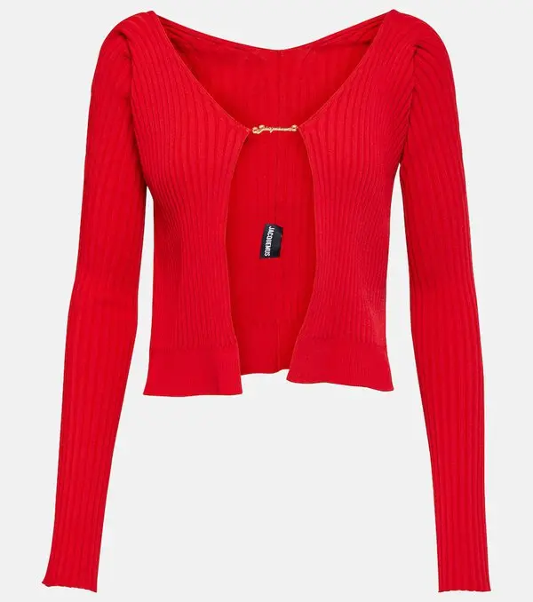 Jacquemus La Maille Pralu Long Cardigan - Red
