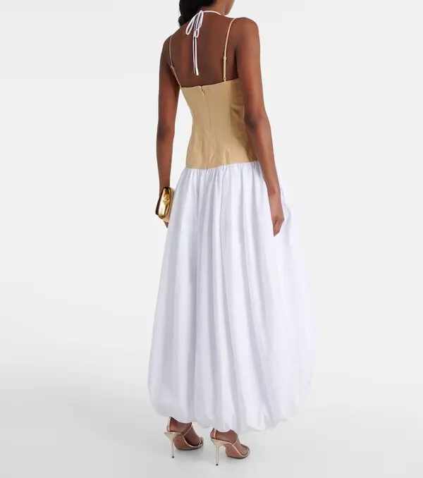 Simkhai Pfeiffer Cotton And Linen-blend Midi Dress - Multicoloured