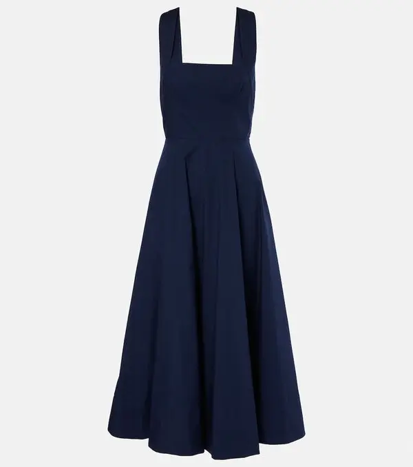 Staud Teresa Poplin Midi Dress