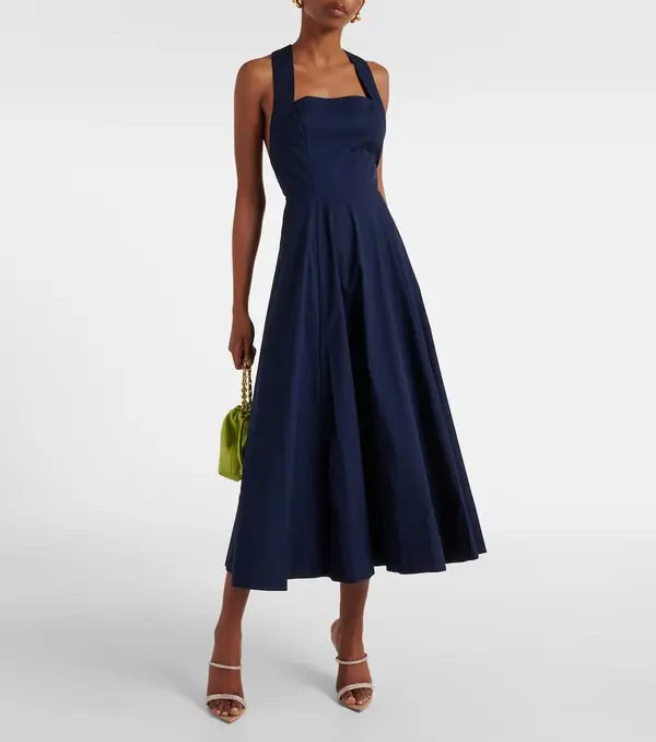 Staud Teresa Poplin Midi Dress