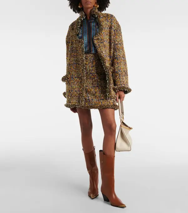 Etro Tweed Mini Skirt