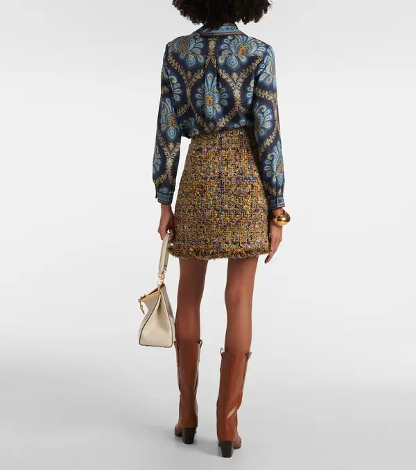Etro Tweed Mini Skirt