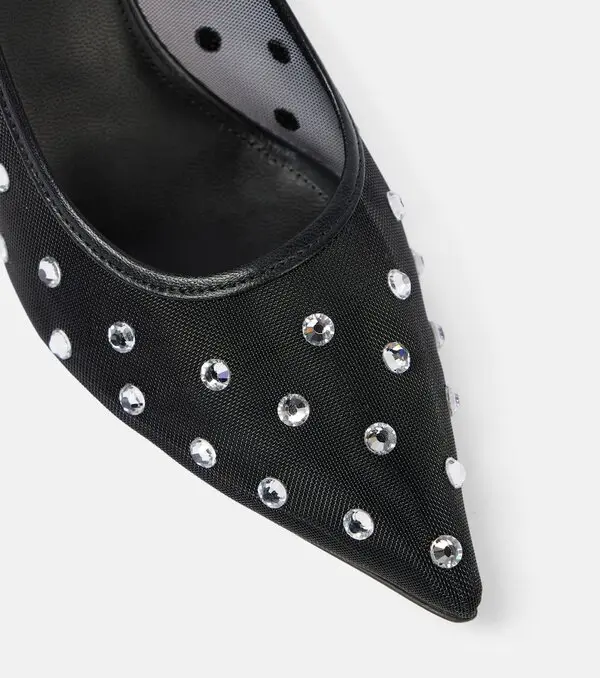Khaite River Embellished Leather-trimmed Pumps