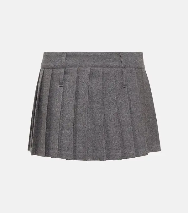 THE FRANKIE SHOP Blake Pleated Mini Skirt - Grey