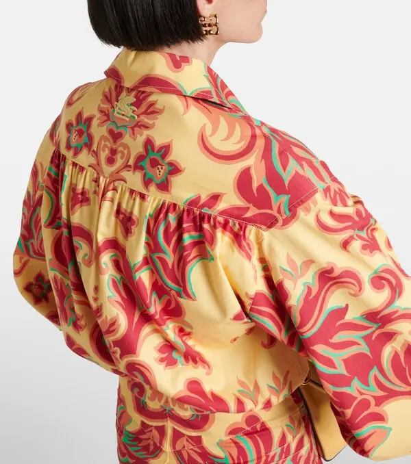 Etro Printed Cotton And Silk Maxi Dress