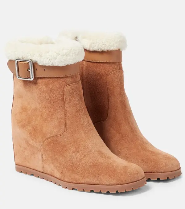 Simkhai Avery Suede Wedge Ankle Boots