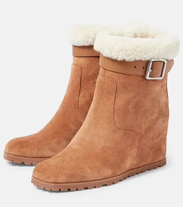 Simkhai Avery Suede Wedge Ankle Boots