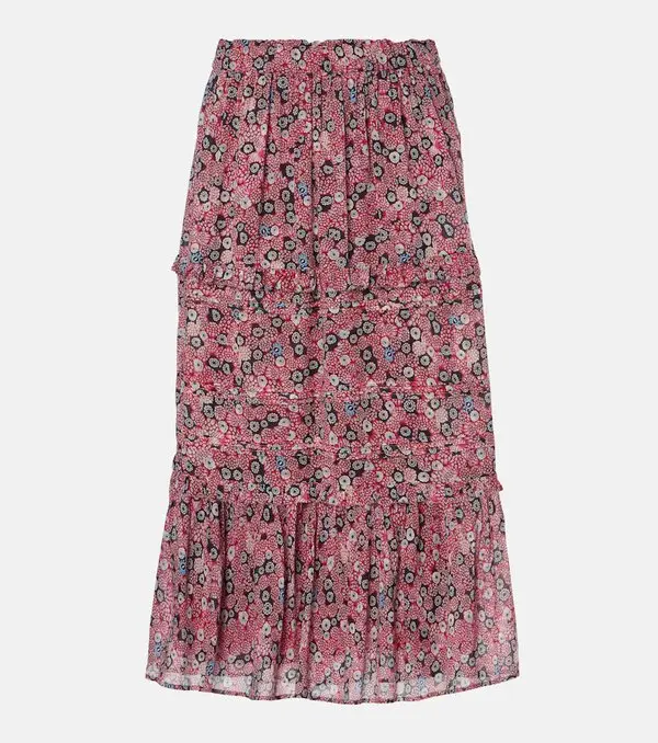 MARANT ETOILE Diya Cotton Voile Maxi Skirt - Multicoloured