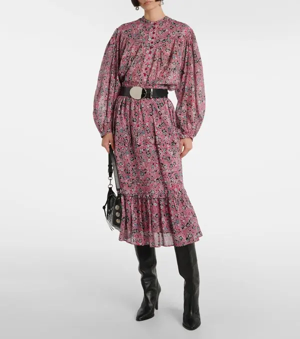 MARANT ETOILE Diya Cotton Voile Maxi Skirt