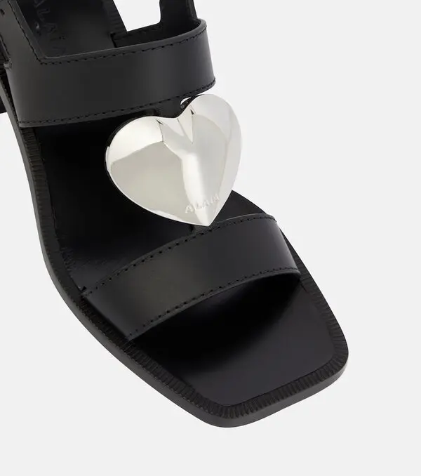 Alaïa Le Cour Leather Sandals - Black